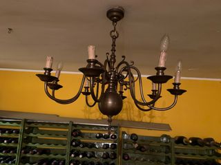 Lampadario antico in ottone