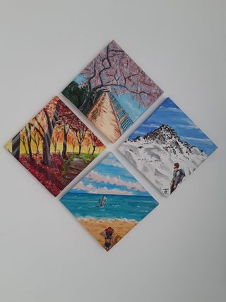 Le quattro stagioni, Dipinto a mano