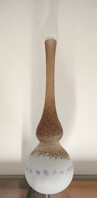 Bottiglia Marrone in Vetro scavo di Murano