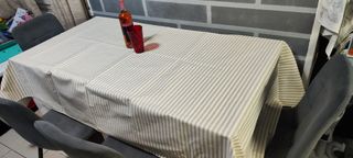 Tovaglia Righe Beige...