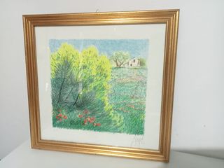 quadro di Franco Azzinari con cornice.