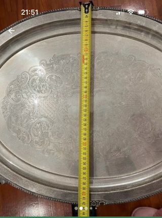 Vassoio argento sheffield con base