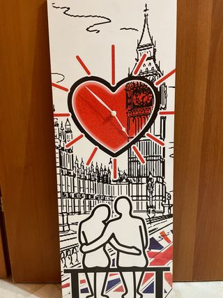 Quadro orologio stile Keith Haring