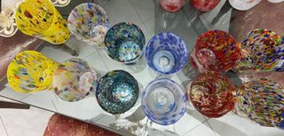 set da 32 bicchieri di murano