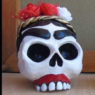 Teschio handmade Frida Kahlo