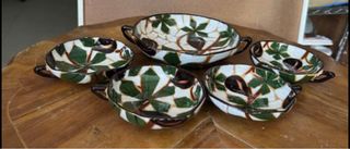 servizio in ceramica dipinto a mano