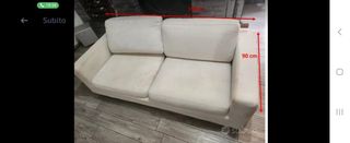 Divano 2 posti tessuto lavabile