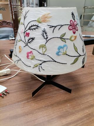 Lampada ikea con paralume in tessuto