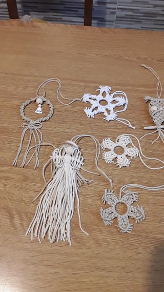 Addobbi per albero di natale in macrame