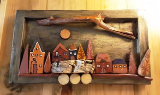 Quadretto realizzato e decorato a mano