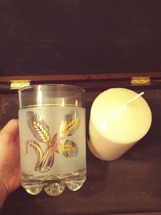 Grande portacandele il vetro