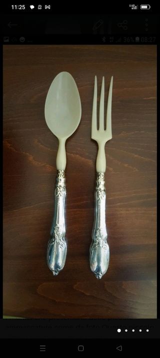 Posate più paletta torta in argento