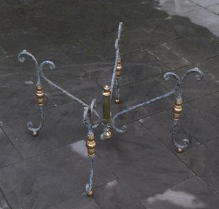 Tavolo con due vetri in cristallo