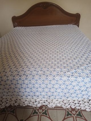 Copriletto matrimoniale uncinetto fatto a mano