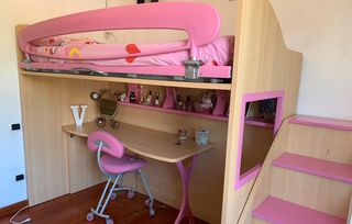 Letto a castello e scrivania moretti