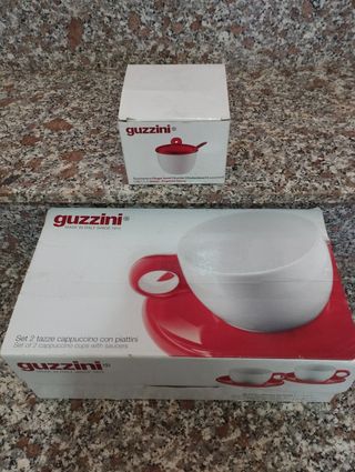 2 tazze colazione e zuccheriera guzzini