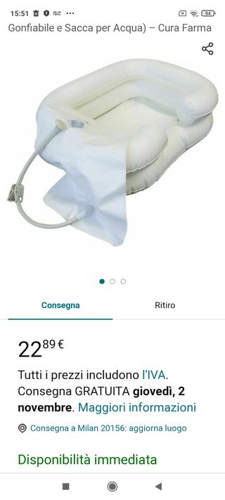 Lavatesta da letto per disabili, ancora
