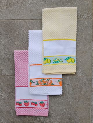 Set 3 strofinacci 100% cotone