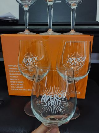 6 Calici Di Vetro Aperitivo Aperol Spritz