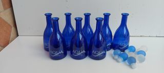 8 Bottiglie Vetro Blu per Acqua Solarizzata 500 ML