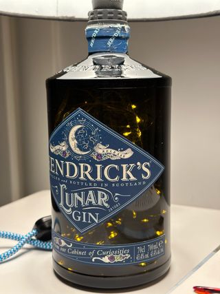 lampada con bottiglia Gin Hendrick’s