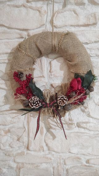 Ghirlanda natalizia fuori porta