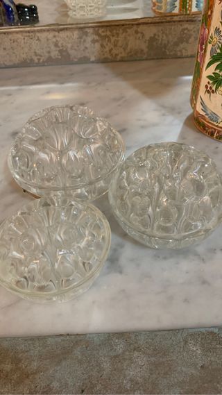 Porta candele in cristallo Vintage