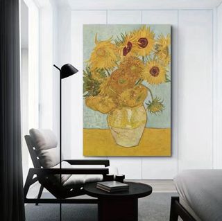 1pz tela quadro dipinto vaso fiori arredamento