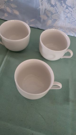 Tazze per cappuccino in porcellana bianca