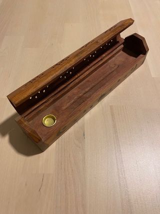 Porta incenso fatto a mano con scomparto segreto