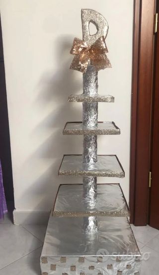 Alzatina per cibo o oggetti glitterata