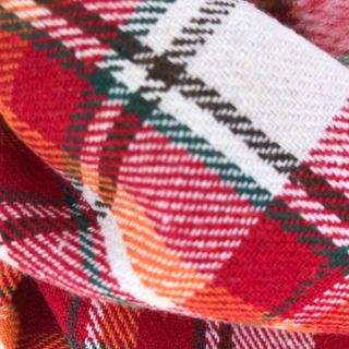 Scampolo tessuto tartan scozzese rosso e bianco