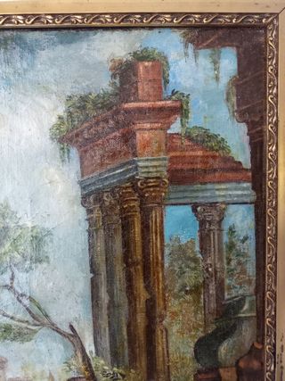 Quadro Paesaggio con rovine