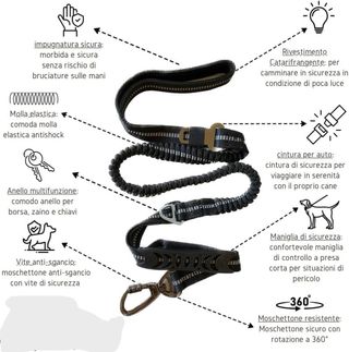 Guinzaglio per Cani con Ammortizzatore NUOVO