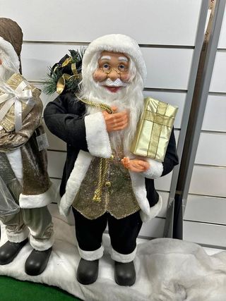 Babbo natale 90cm nero e oro