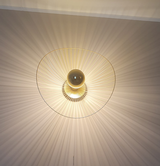 Coppia di lampade colore oro satinato