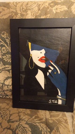 Quadro dipinto ad olio con cornice