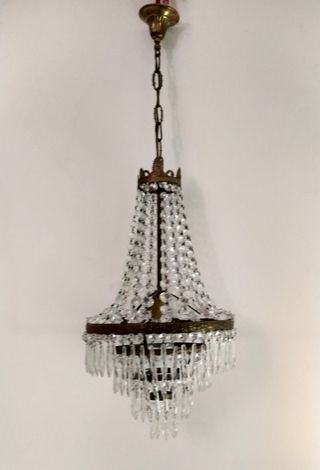 Lampadario vintage stile impero a con lance