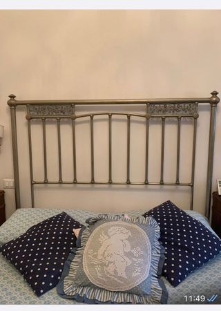 letto matrimoniale siciliano alpacca  fine 800