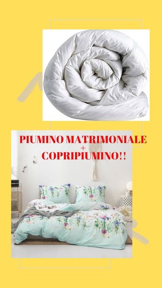 Piumino+copripiumino matrimoniale 250cm