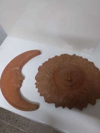 Sole e luna in terracotta