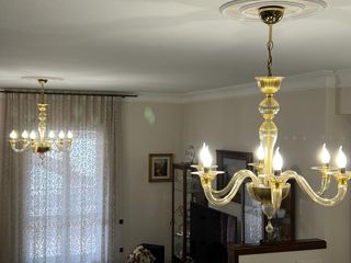 Nr. 2 Lampadari in vetro di Murano con applique