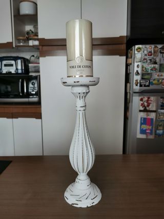 Portacandele "Dinah" Boltze Home in legno bianco