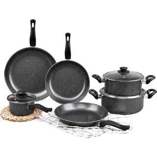 Batteria pentole e padelle 9 pezzi - Grey Cook
In