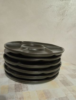 Set 6 piatti colore nero