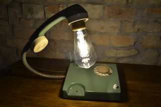 Lampada vintage / telefono rotella