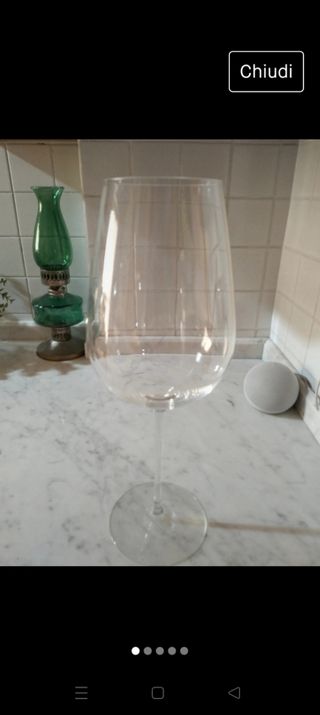 Calice "bugia" in cristallo. Marca Moser.