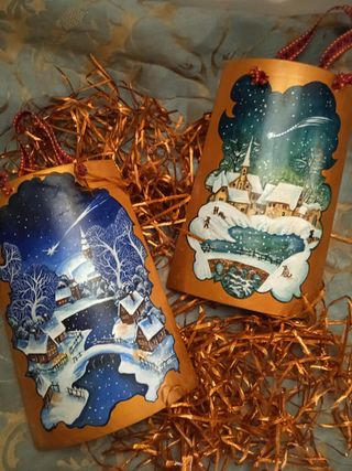 Tegole Natalizie .Dipinte a mano