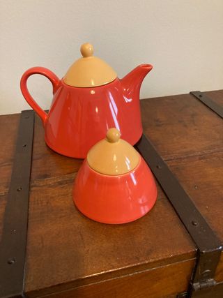 Teiera e zuccheriera in ceramica Made in Italy