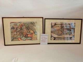 stampe mappe geografiche antiche cornice